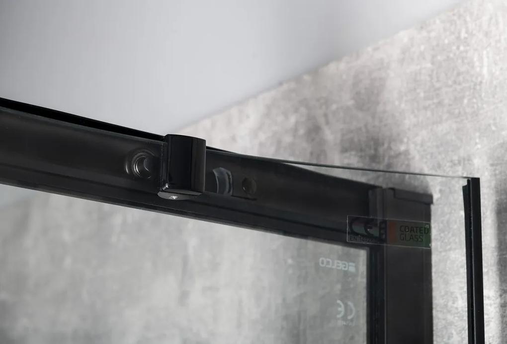Gelco SIGMA SIMPLY BLACK čtvrtkruhová sprchová zástěna 900x900 mm, R550, čiré sklo GS5590B GS5590B