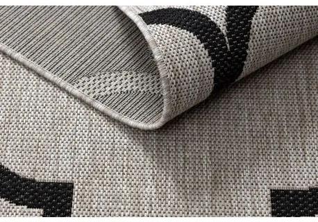 Dywany Luszczow Kusový koberec SIZAL FLOORLUX 20608 Marocká mřížka stříbrný / Černá Rozměr koberce: 160 x 230 cm