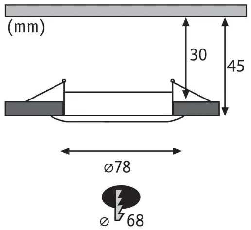 Paulmann 93462 - SADA 3xLED/6W IP44 Koupelnové podhledové svítidlo NOVA 230V