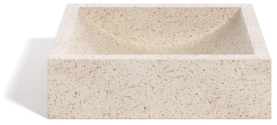 Umyvadlo z terrazzo Kave Home Sunday, 45 x 40 cm