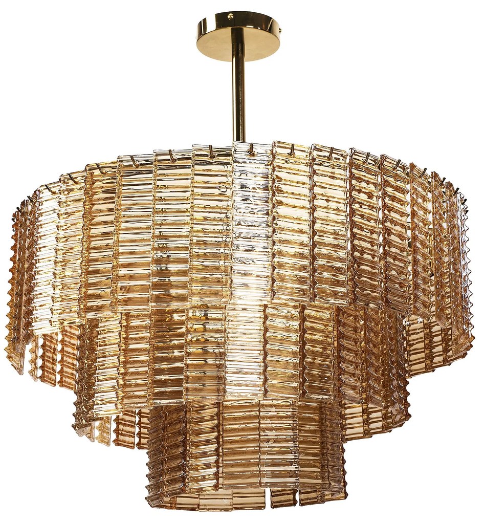 Toolight Závěsné osvětlení Crystal Modern D16 APP1677-8CP hnědé