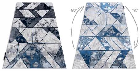 Moderní koberec DE LUXE 632 Geometrický Strukturální krém / tmavě m velikost 120x170 cm | krásné koberce cz