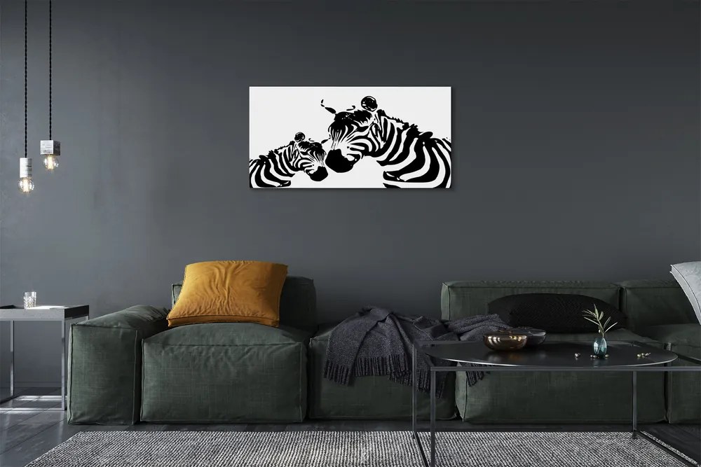 Obrazy na plátně malované zebra 120x60 cm