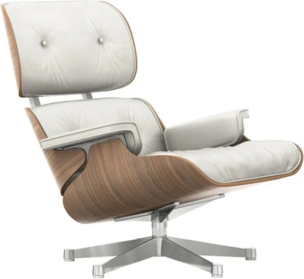 Křeslo Eames Lounge Chair, white pigmented walnut Vitra