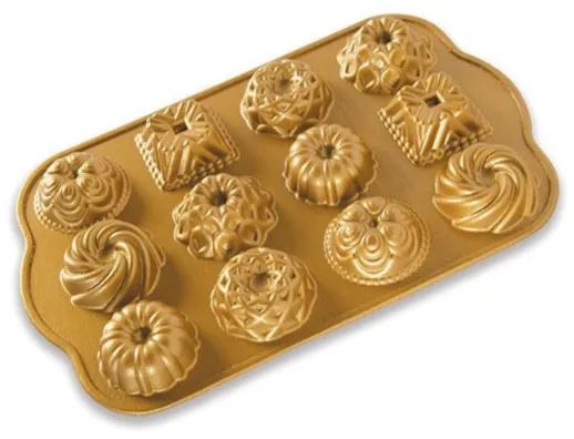 Nordic Ware Minibábovky plát s 12 formičkami zlatá