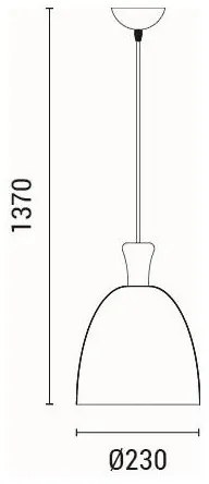 Lustr na lanku SIMPLO 1xE27/15W/230V žlutá pr. 23 cm