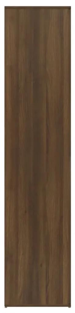 Botník hnědý dub 80 x 39 x 178 cm kompozitní dřevo - Default Title
