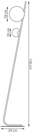 Stojací lampa TATU 2xG9/8W/230V bílá