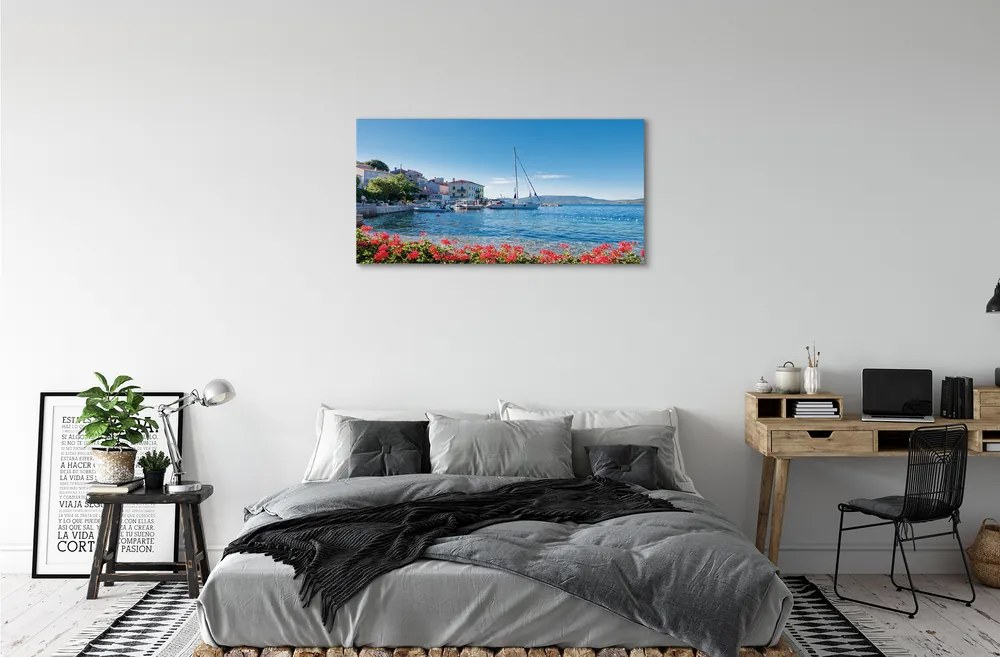 Obrazy na plátně Mořská loď nebe léto 120x60 cm