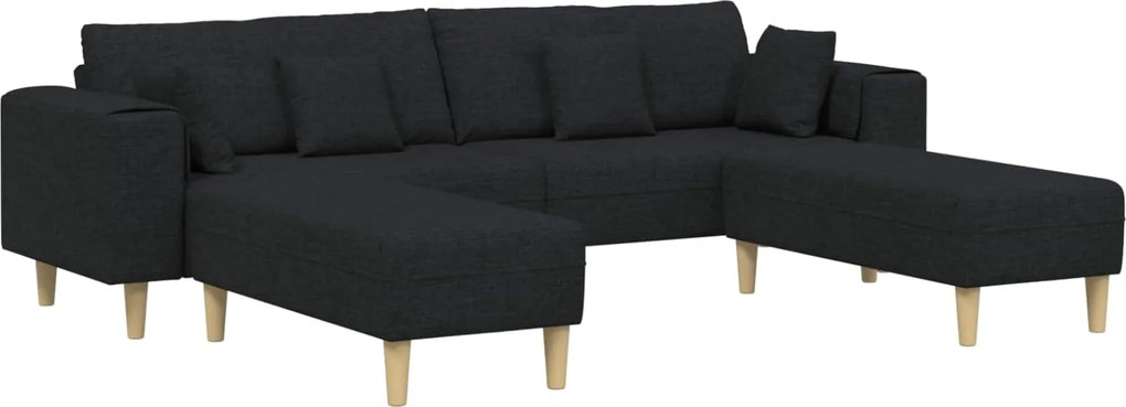 Pohovka 3 ks Černá textil 3335164