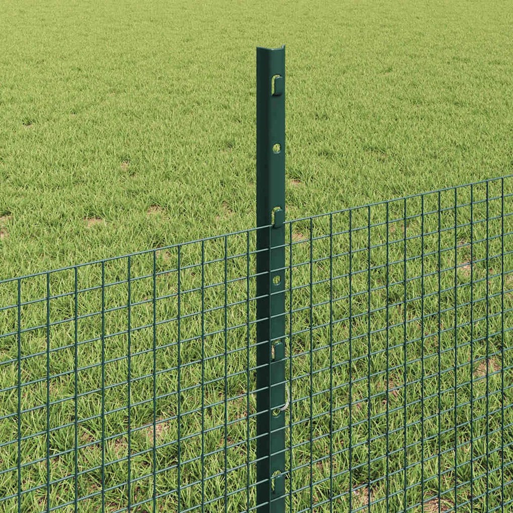 Svařovaná drátěná plotovina s tyčkami 25 x 0,5 m Zelená 3336468
