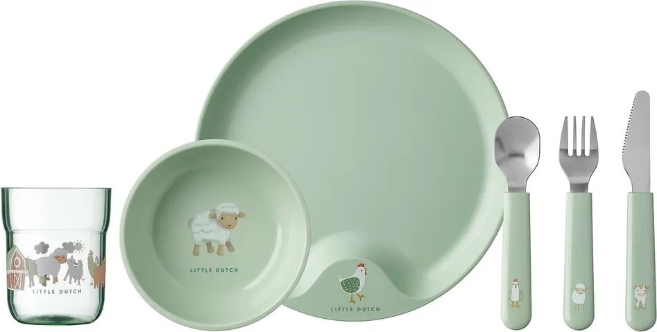 Plastová dětská jídelní sada 6 ks Little Farm – Mepal