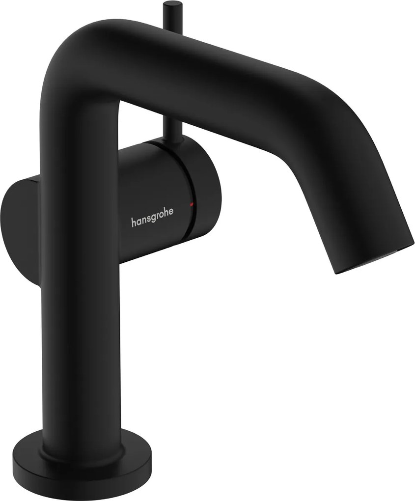 Hansgrohe Tecturis S, páková umyvadlová baterie 110 Fine CoolStart EcoSmart+ s odtokovou soupravou, černá matná, HAN-73323670