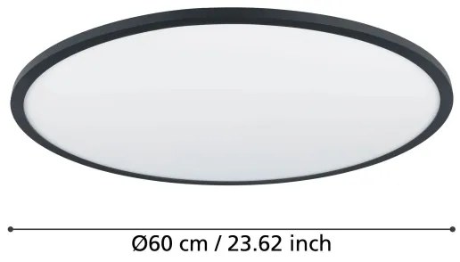 Eglo 900762 -LED Stmívatelné stropní svítidlo SARSINA-Z 41W/230V pr. 60 cm černá