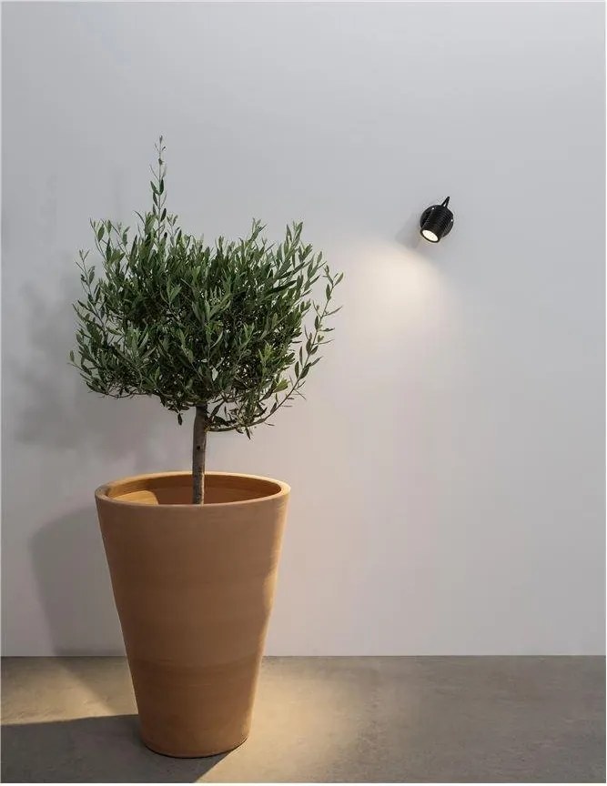 NV 9971452 Venkovní nástěnné svítidlo FEND černý hliník a sklo LED 10W 3000K 100-240V 24st. IP65 - NOVA LUCE