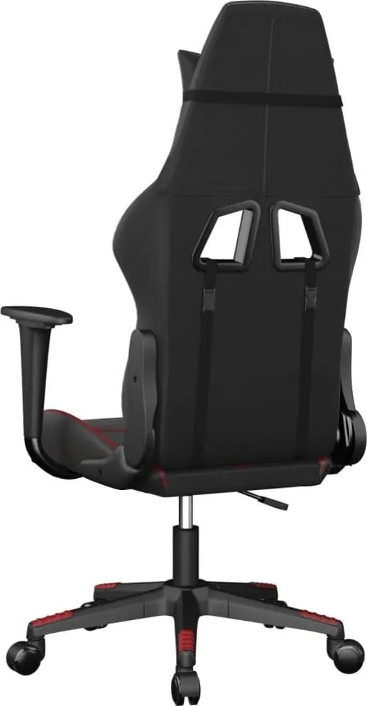 vidaXL Masážní herní židle umělá kůže [345430] Barva: Černo-červený