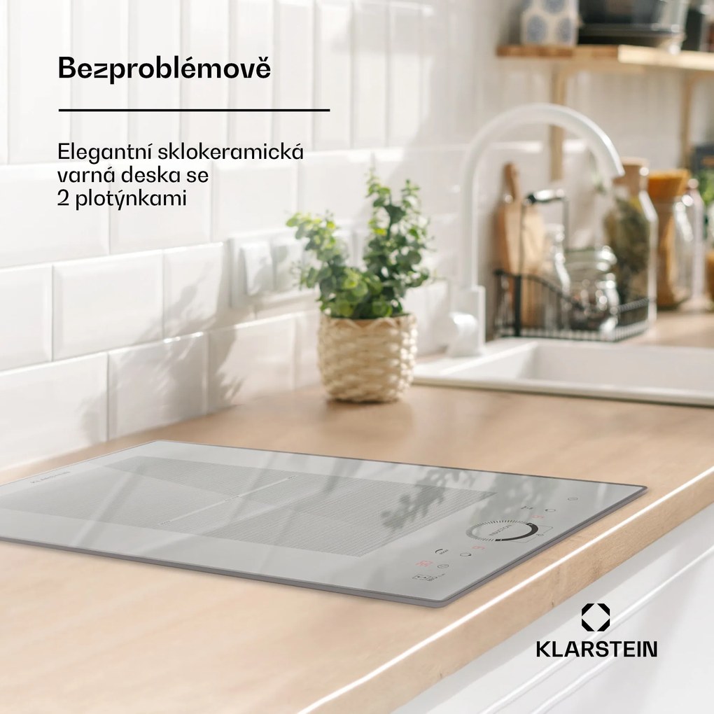 Klarstein Delicatessa Slim Domino, indukční varná deska, 3500 W, časovač