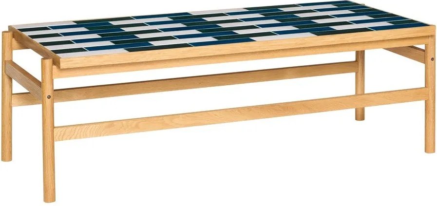 Černobílý/v přírodní barvě konferenční stolek v dekoru dubu 61x132 cm Motif – Hübsch