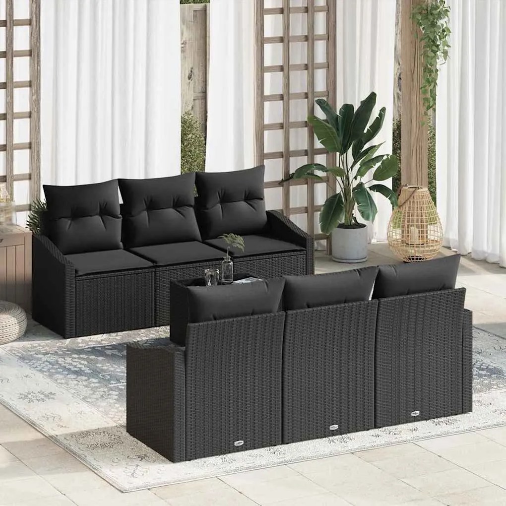 Set pohovek 7 ks Černá polyratan 3346613