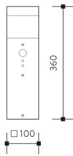 Venkovní lampa GARD 1xE14/60W/230V IP44