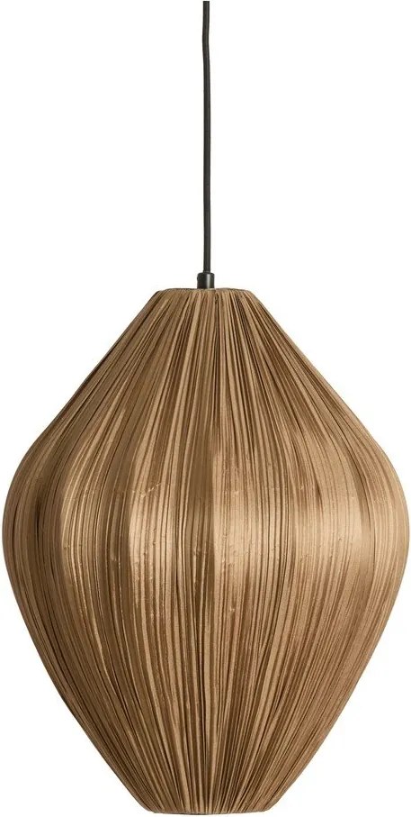 Hnědé závěsné svítidlo s textilním stínidlem ø 12 cm Verita – Light & Living