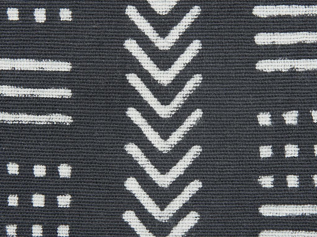 Sada 2 bavlněných polštářů s geometrickým vzorem 45 x 45 cm bílé/černé BENZONI Beliani