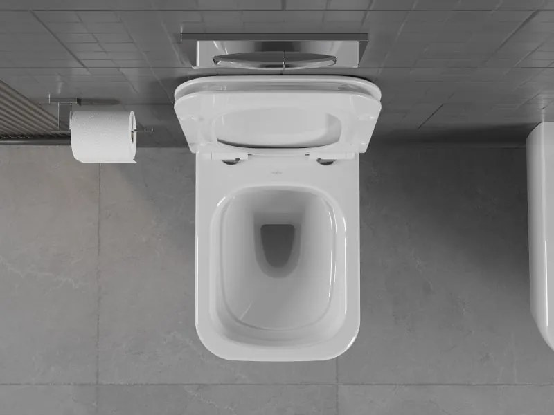 Mexen Stella WC mísa Rimless se sedátkem pomalu padající slim, duroplast, bílý lesk - 30680800