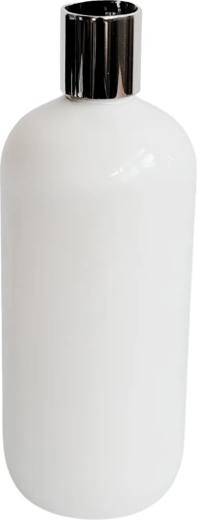 Dávkovač na mýdlo 500 ml bílý s černo-stříbrným DISC TOP BELA