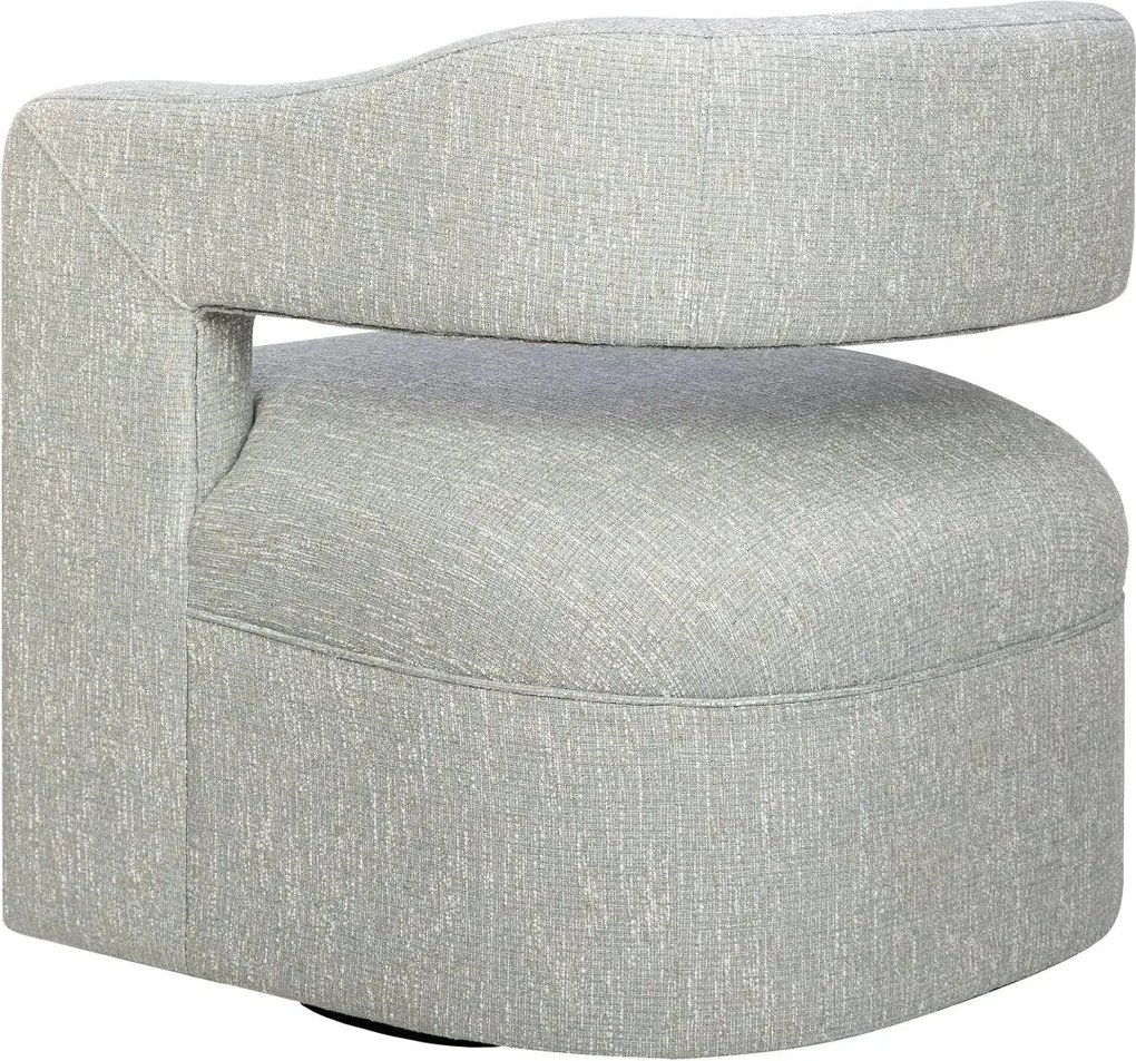 Otočné designové křeslo Leith šedé