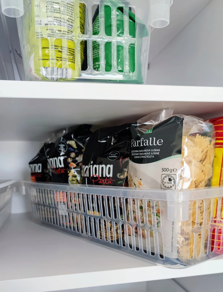 Orion Úložný koš, box a organizér extra hluboký 50cm x 20cm INVA, transparentní