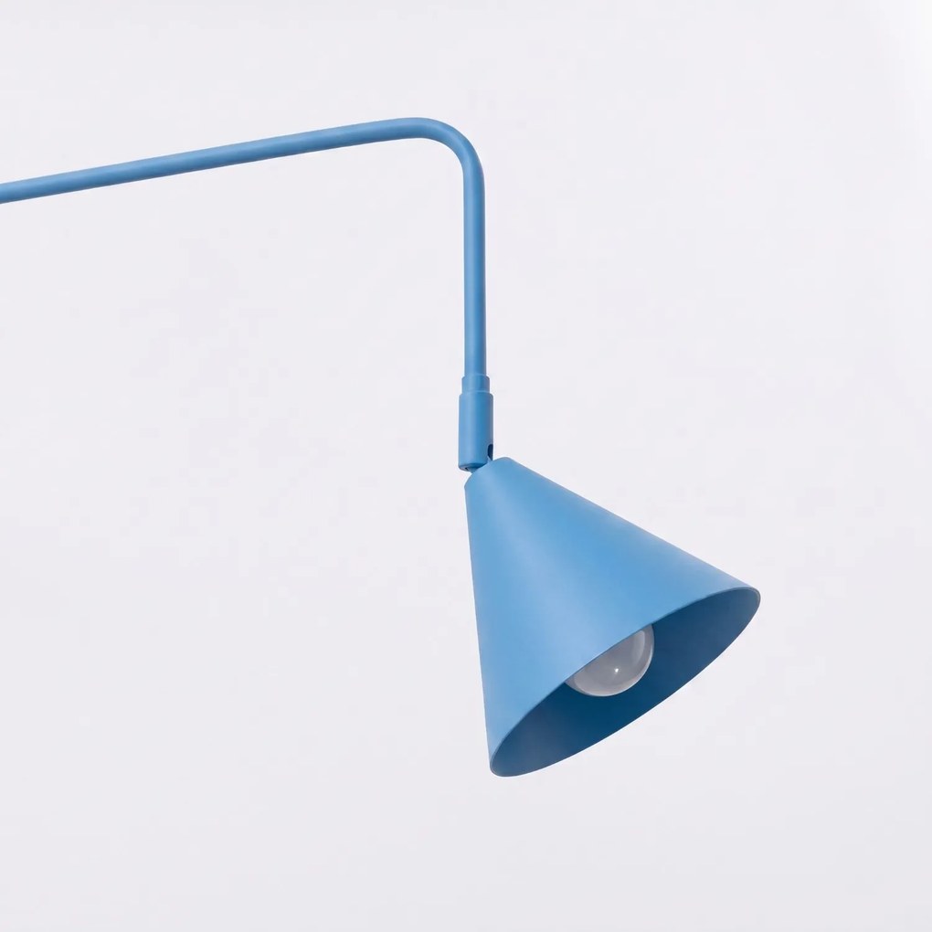 Sollux Lighting Nástěnné svítidlo NOX 2 světle modré s vypínačem