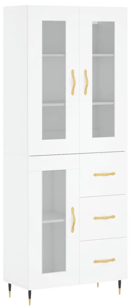 Skříň highboard bílá 69,5 x 34 x 180 cm kompozitní dřevo - Default Title