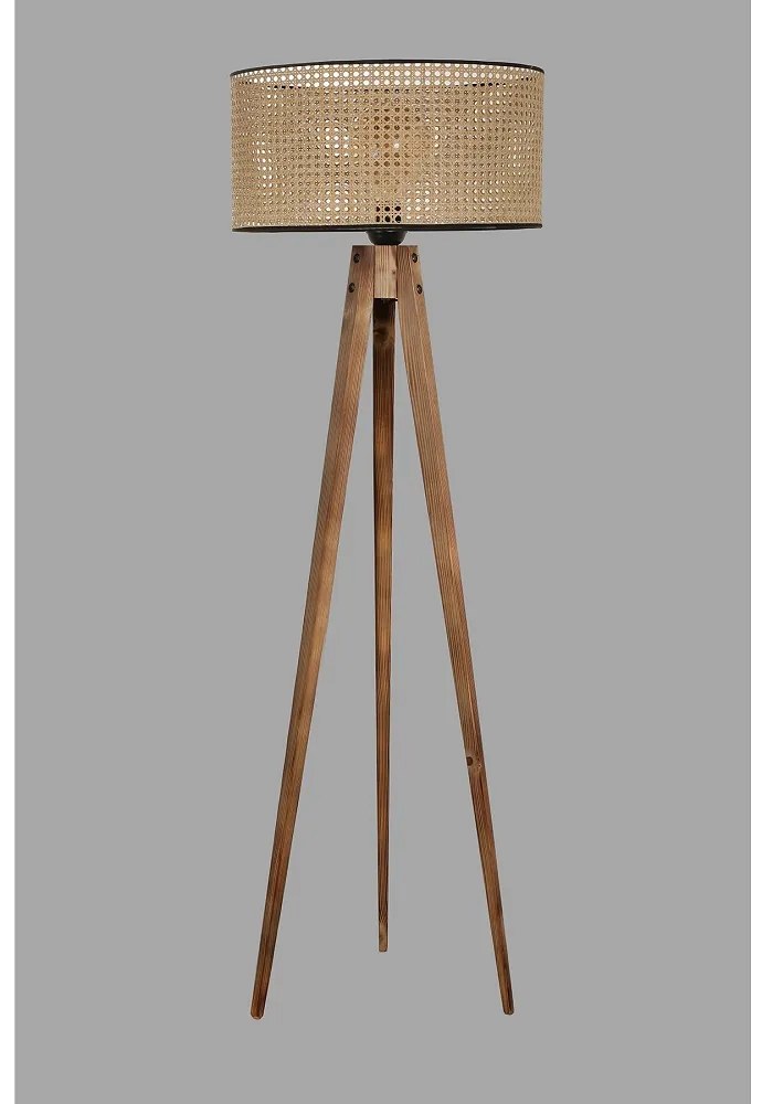 Designová stojanová lampa Tabitha II 153 cm hnědá