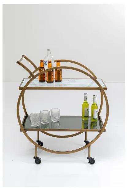 KARE DESIGN Servírovací stůl Loft Brass 85 × 74 × 39,5 cm