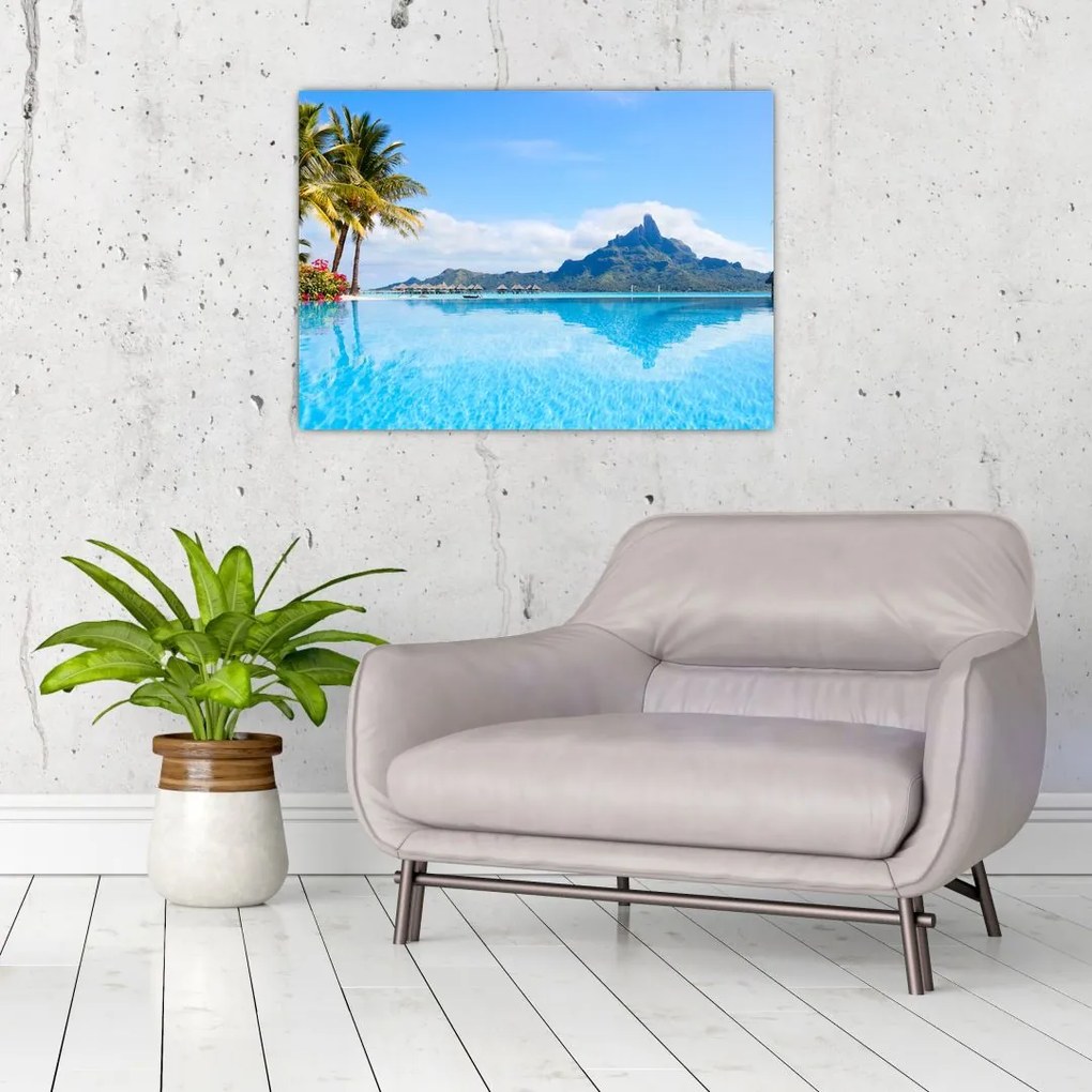 Skleněný obraz - Bora-Bora, Francouzská Polynésie (70x50 cm)