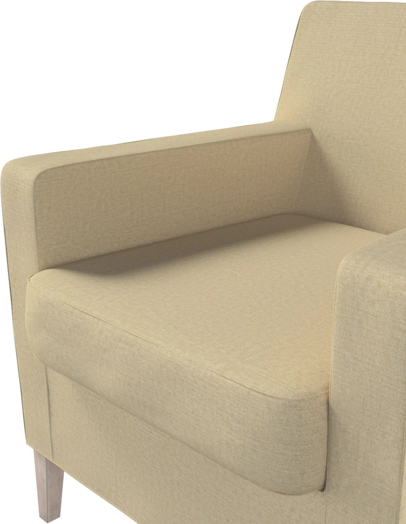 Potah na křeslo IKEA Karlstad barva béžová látka lesklé, pletený vzor