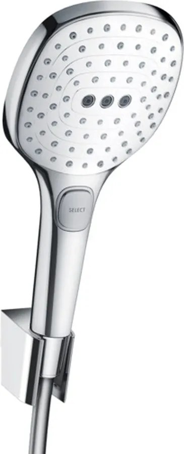 Hansgrohe Raindance Select E, sprchový set 120 3jet s hadicí 1600 mm, bílá/chromová, HAN-26720400