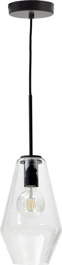 Černé závěsné svítidlo se skleněným stínidlem ø 17 cm Mao – Kave Home