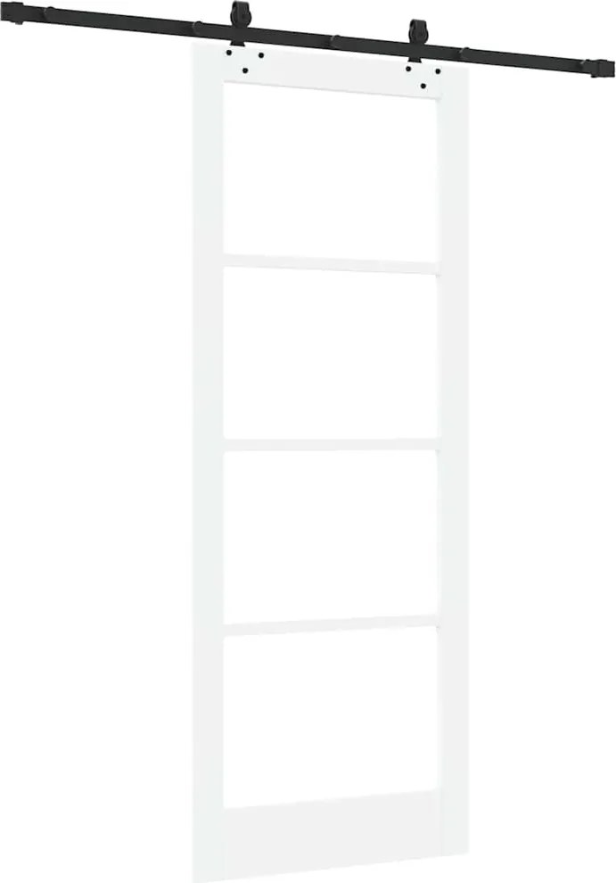 Posuvné dveře ORKDAL 83 x 211 cm Masivní borové dřevo a sklo 3332168