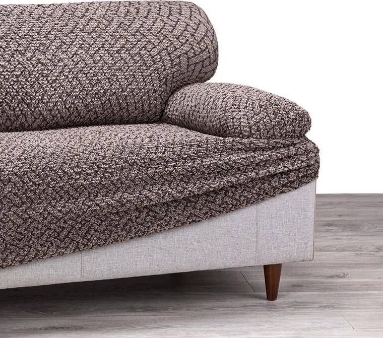 Bielastické potahy VENEZIA hnědá křeslo ušák (š. 60 - 110 cm)