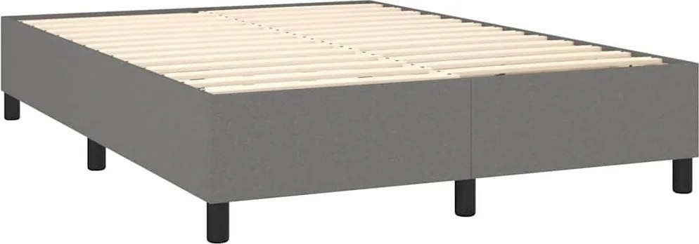 Box spring postel s matrací tmavě šedý 140 x 190 cm textil 3128278