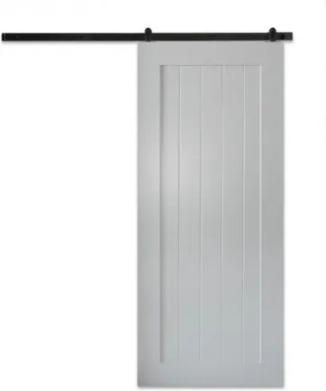 Barn door posuvné smrkové dveře hladké v rámu 60cm, 203cm, hladký, surové dřevo bez barvy a laku
