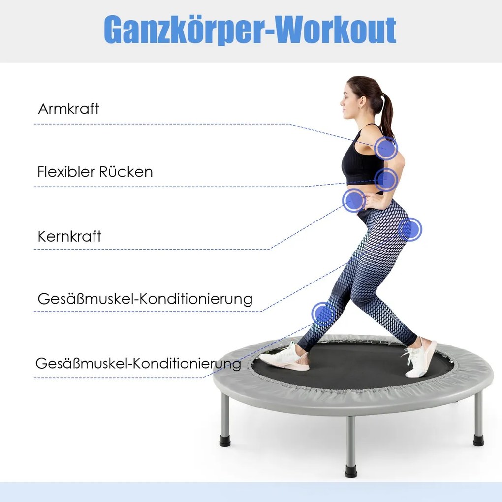 Costway Φ97 cm mini trampolína fitness trampolína skládací dětská trampolína