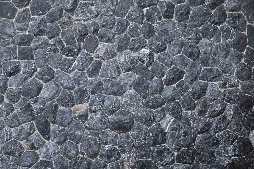 DIMEX | Samolepicí vliesová fototapeta na zeď Textura černého kamene MA-5-2361 | 375 x 250 cm | černá, šedá
