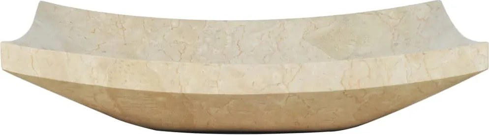 Umyvadlo 50 x 35 x 12 cm mramor krémové 142765