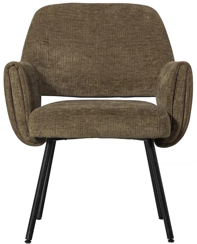 Hoorns Zelená sametová židle Lana