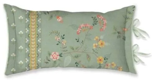 Pip Studio polštář Kili Flower Green 35x60cm, zelený