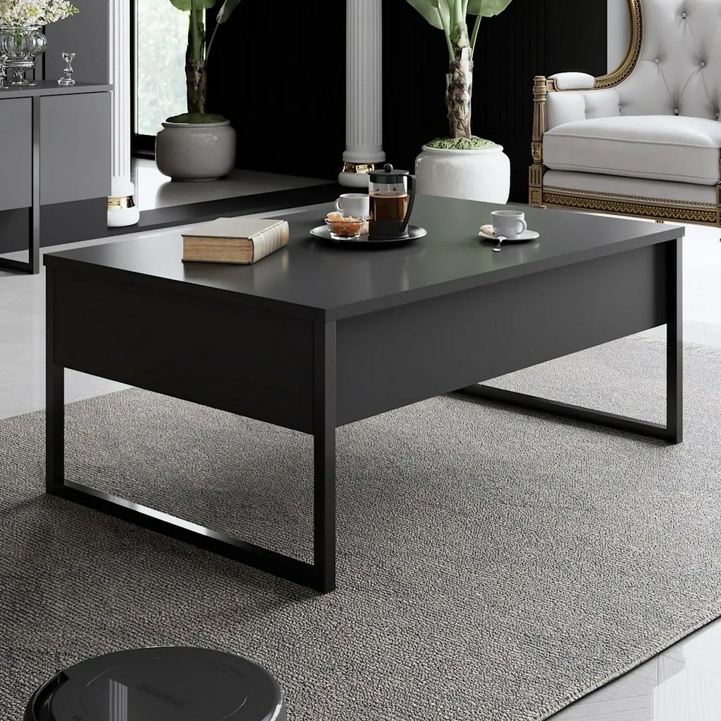 Konferenční stolek Luxe Anthracite and Black
