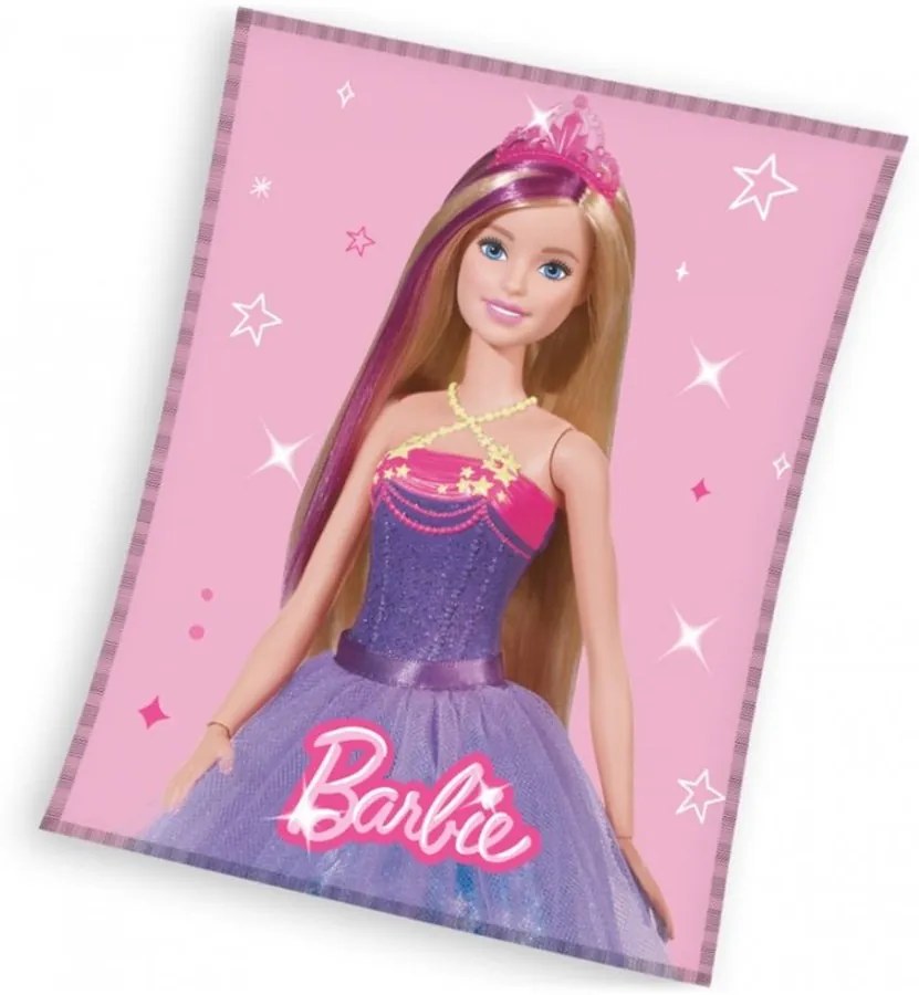Velká coral fleece deka Barbie Princezna - gramáž 240 g/m² - 150 x 200 cm