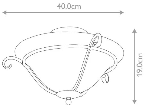 Elstead TCH-F-BLACK - Stropní svítidlo TORCHIERE 1xE27/60W/230V